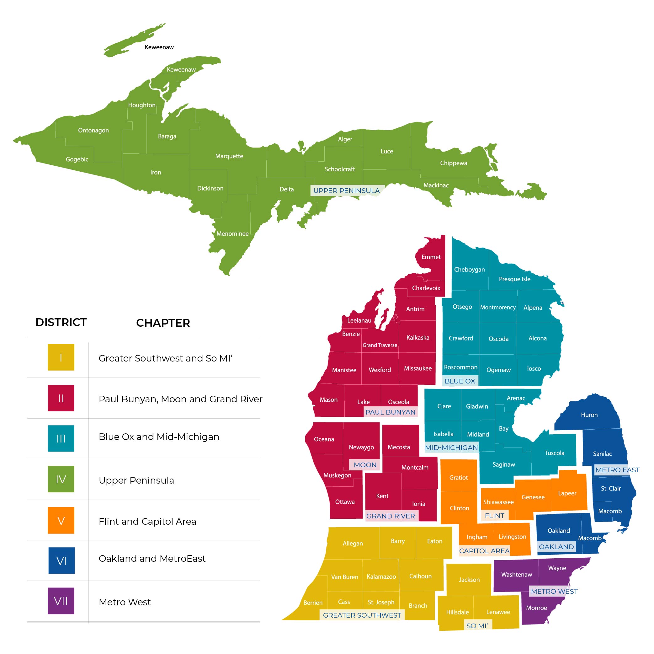 Chapter Map - Michigan Credit Union League